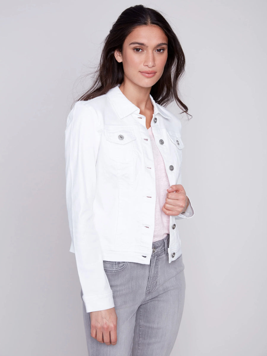 Cropped Jean Jacket with Short Sleeve – Sara Sohan Online